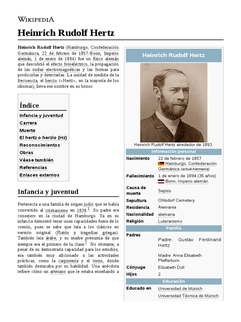 Heinrich Rudolf Hertz | PDF | Física | Science