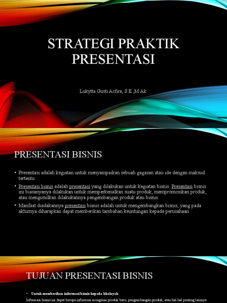 Strategi Praktik Presentasi | PDF | Karier & Perkembangan