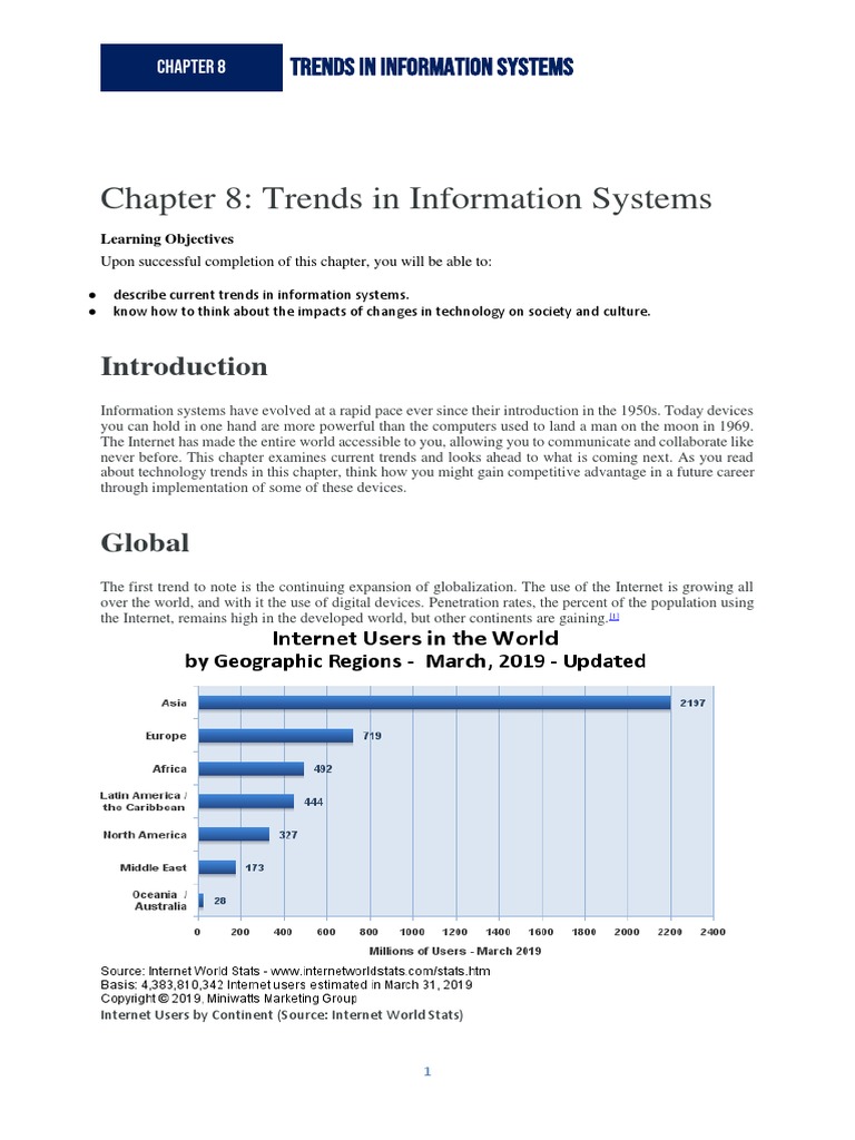 Chapter 8 Trends in Information Systems | PDF | Internet Of Things | Internet