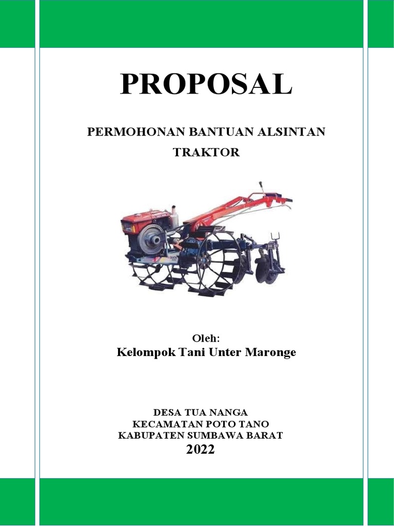 Proposal Hand Tractor 2 | PDF