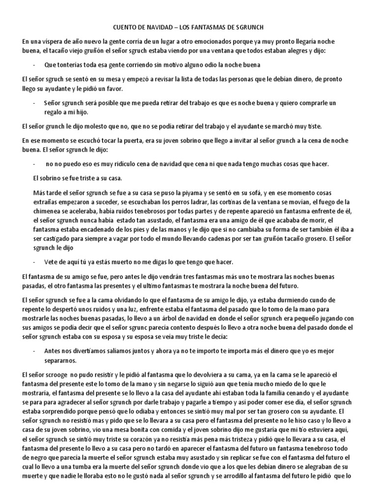 Cuento De Navidad Pdf Fantasmas