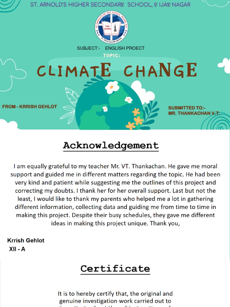 Climate Change (English | PDF | Climate Change | Greenhouse Gas