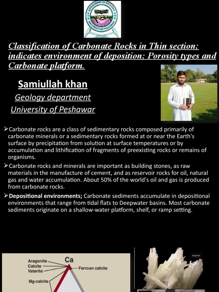 Classification of Carbonate Rocks | PDF | Limestone | Sedimentary Rock