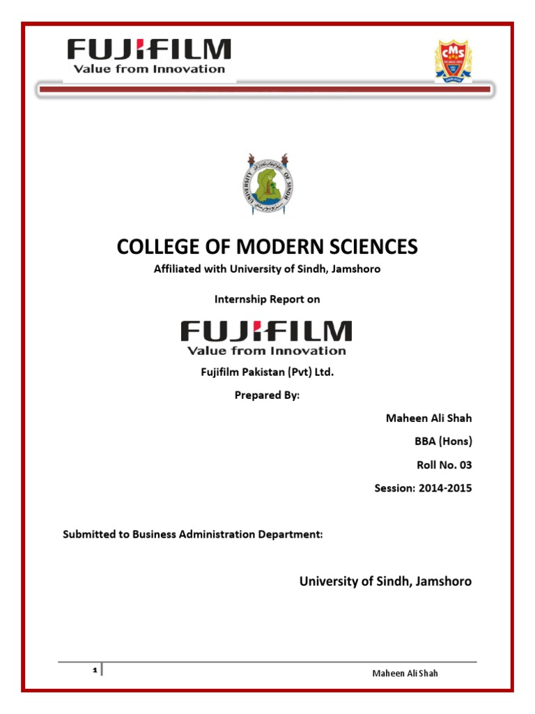 Report On FujiFilm by Maheen Ali Shah | PDF | Digital Imaging | Fujifilm
