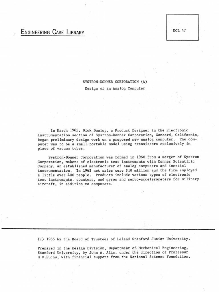 Design Of An Analog Computer Pdf