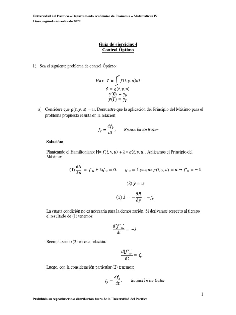 Guía 4 - Solucionario | PDF | Ecuaciones | Curva de Phillips