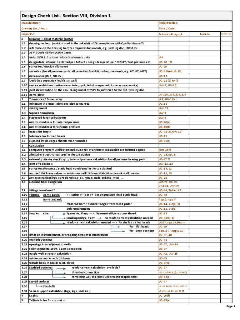 ASME Design Checklist for Engineers | PDF | Mechanical Engineering ...