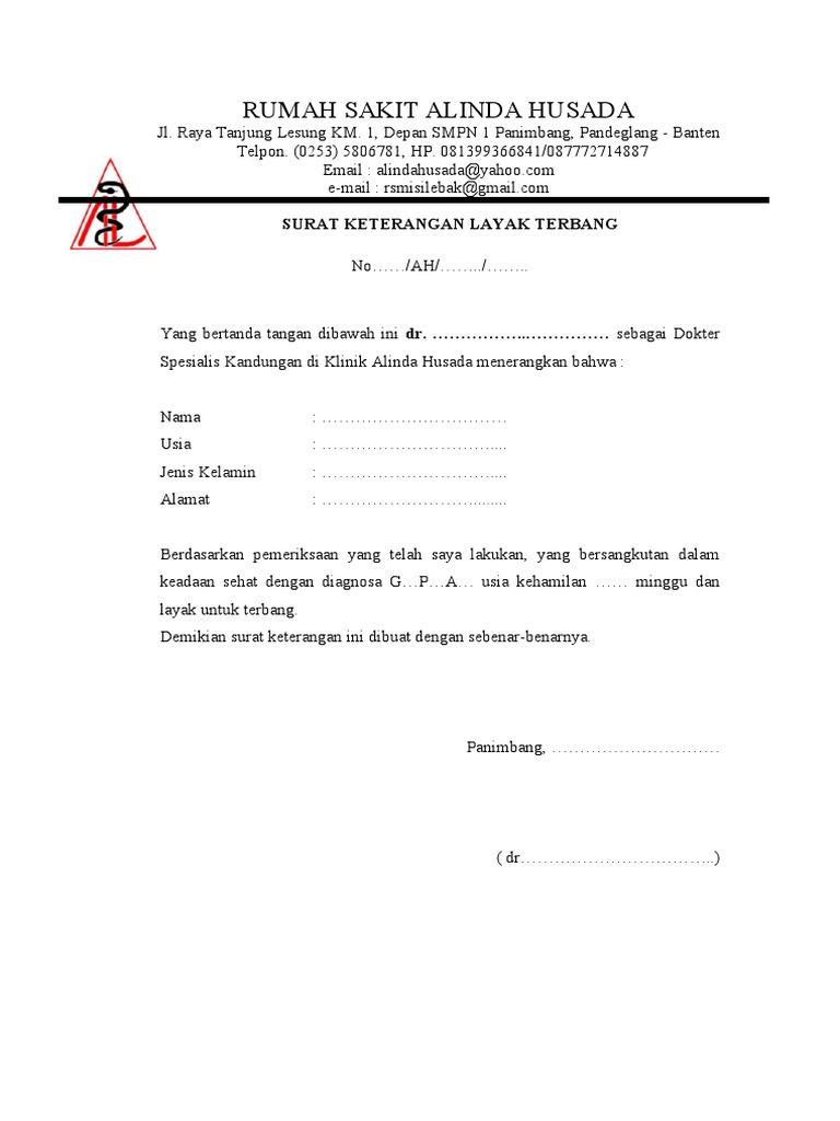 Surat Keterangan Layak Terbang | PDF