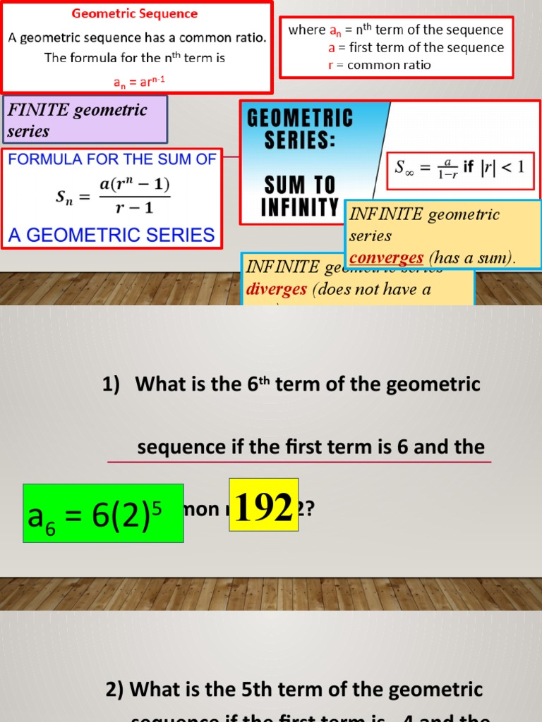 Geometric Sequence and Series | PDF | Sequence | Arithmetic