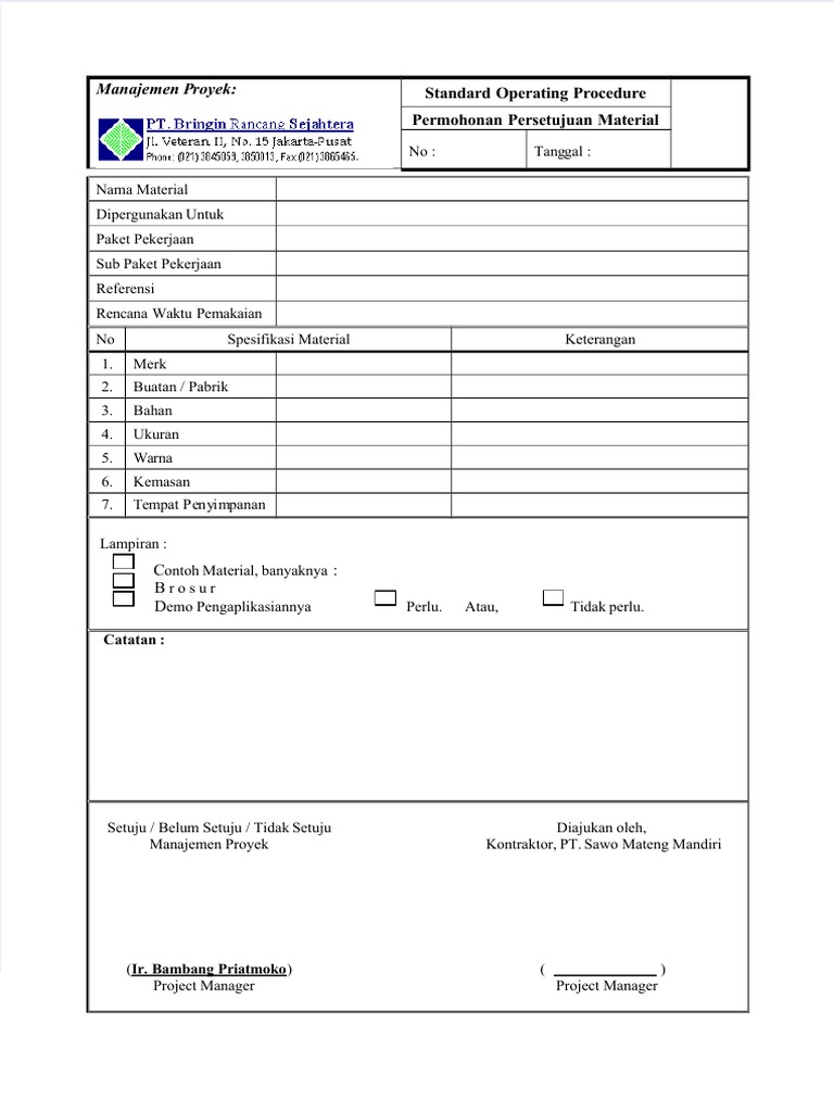 Dokumen - Tips - Permohonan Persetujuan Material | PDF | Komputer