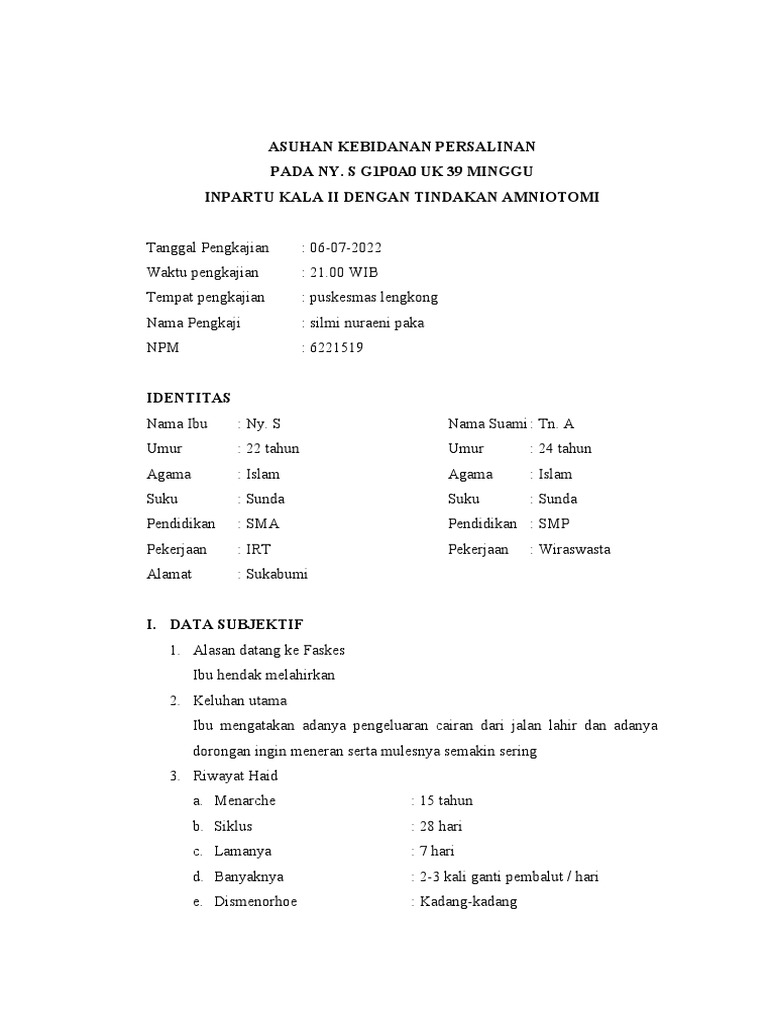 Soap Inc Amniotomi | PDF