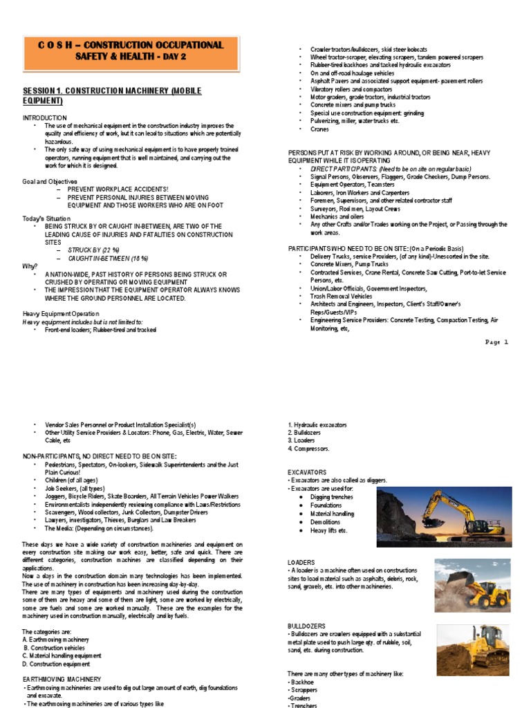 DAY 2 MODULE - PDF Cosh | PDF | Heavy Equipment | Crane (Machine)