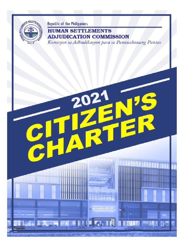 HSAC Citizen's Charter 2021 Overview | PDF | Identity Document | Receipt