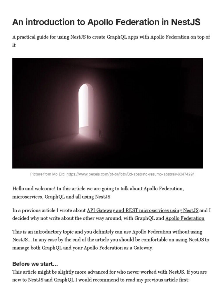 An Introduction To Apollo Federation in NestJS - by Marcos Henrique Da ...