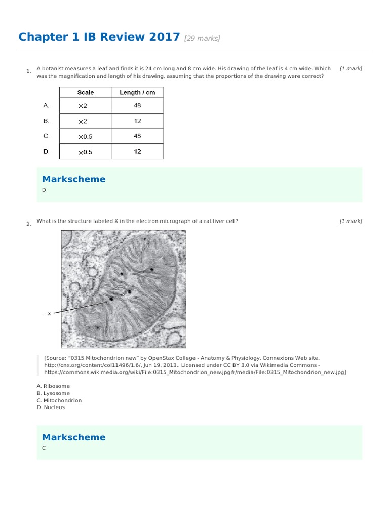 Chapter 1.1. IB Biology Review | PDF | Cell (Biology) | Cell Membrane