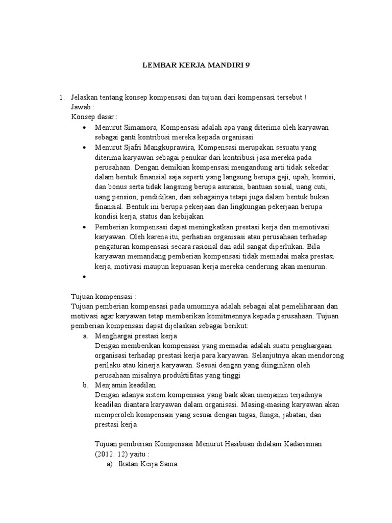 Lembar Kerja Mandiri 9 Pdf