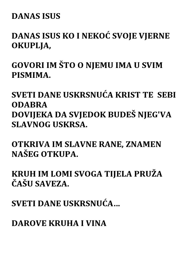 Danas Isus | PDF