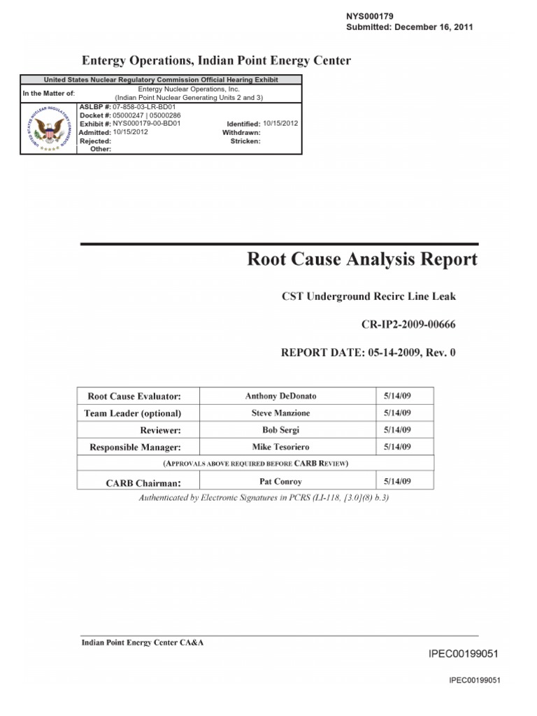 Root Cause Analysis Report | PDF | Corrosion | Pipe (Fluid Conveyance)