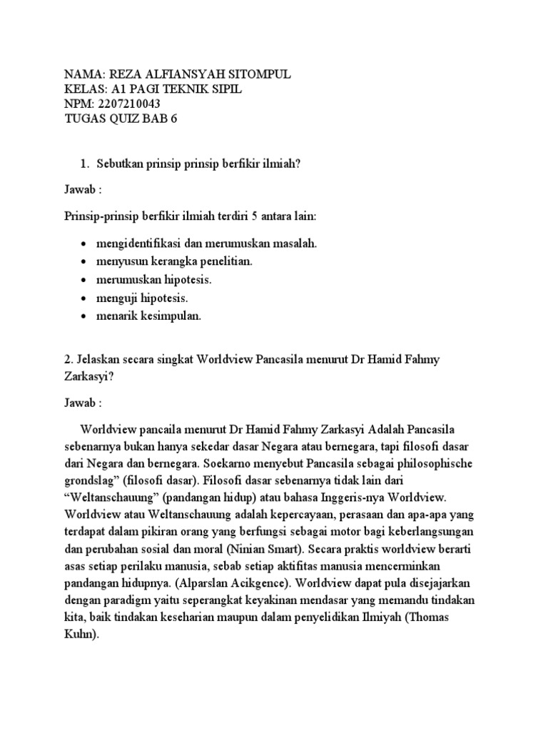 Quiz Bab 6 Reza Alfiansyah Pdf