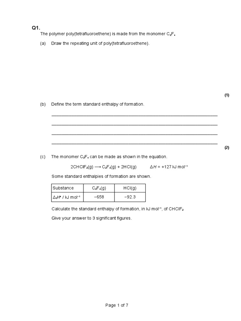 Hess Law Practise | PDF | Enthalpy | Combustion