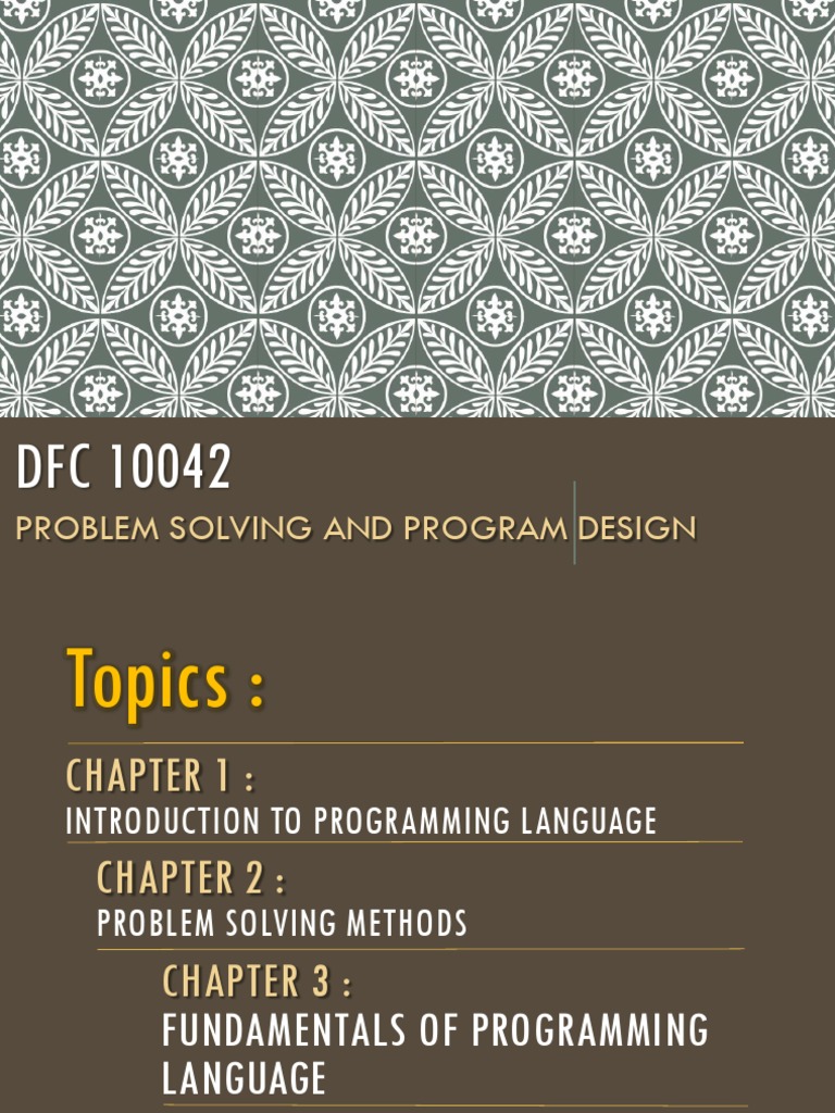 Chapter One (PSPD) | PDF | Programming | Computer Program