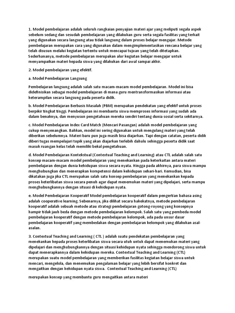 MID Model Dan Strategi Pembelajaran PAI | PDF