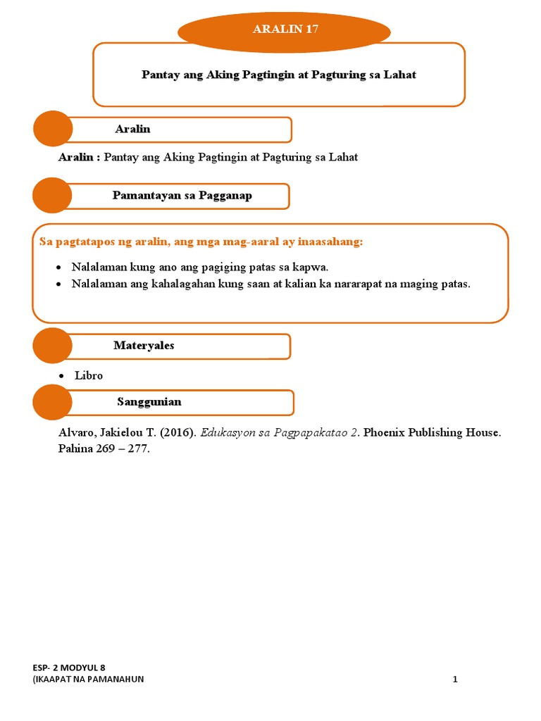 Esp 2-Modyul 8 | PDF