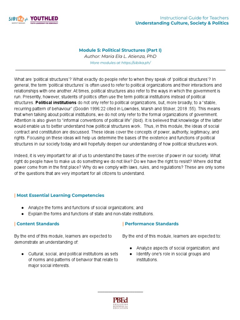 Understanding Political Structures in Society | PDF | Social Contract ...
