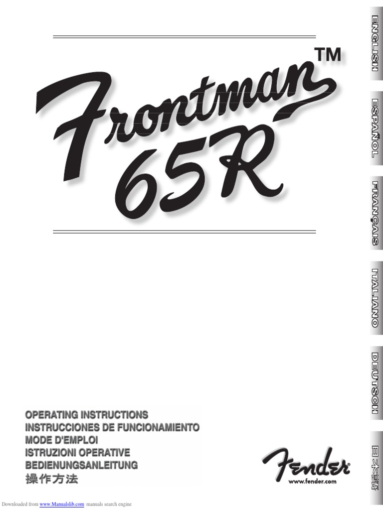Fender Frontman 65R Manual | PDF | Tecnología de sonido | Instrumentos ...
