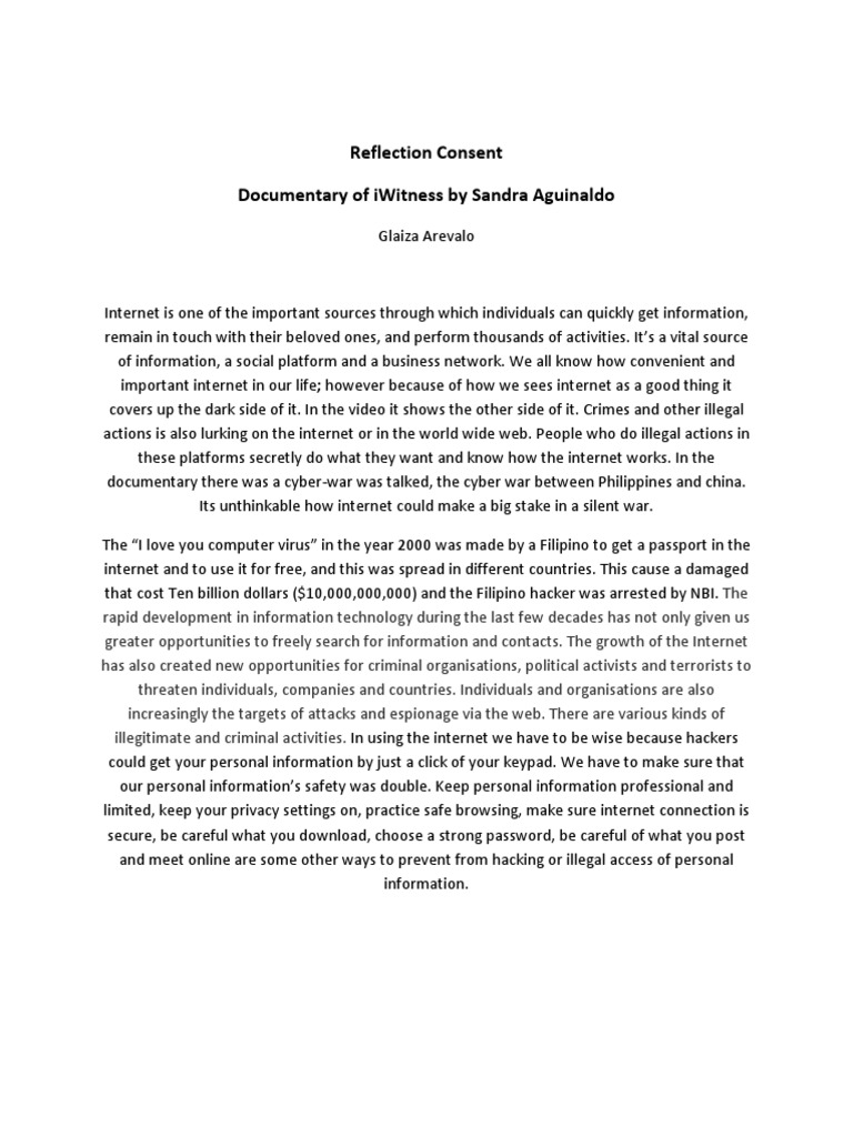 Annotated-Reflection 20consent | PDF | Internet | Security