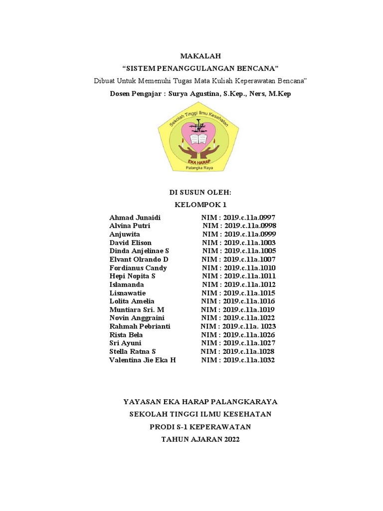 Makalah Kel. 1 Kep. Bencana | PDF