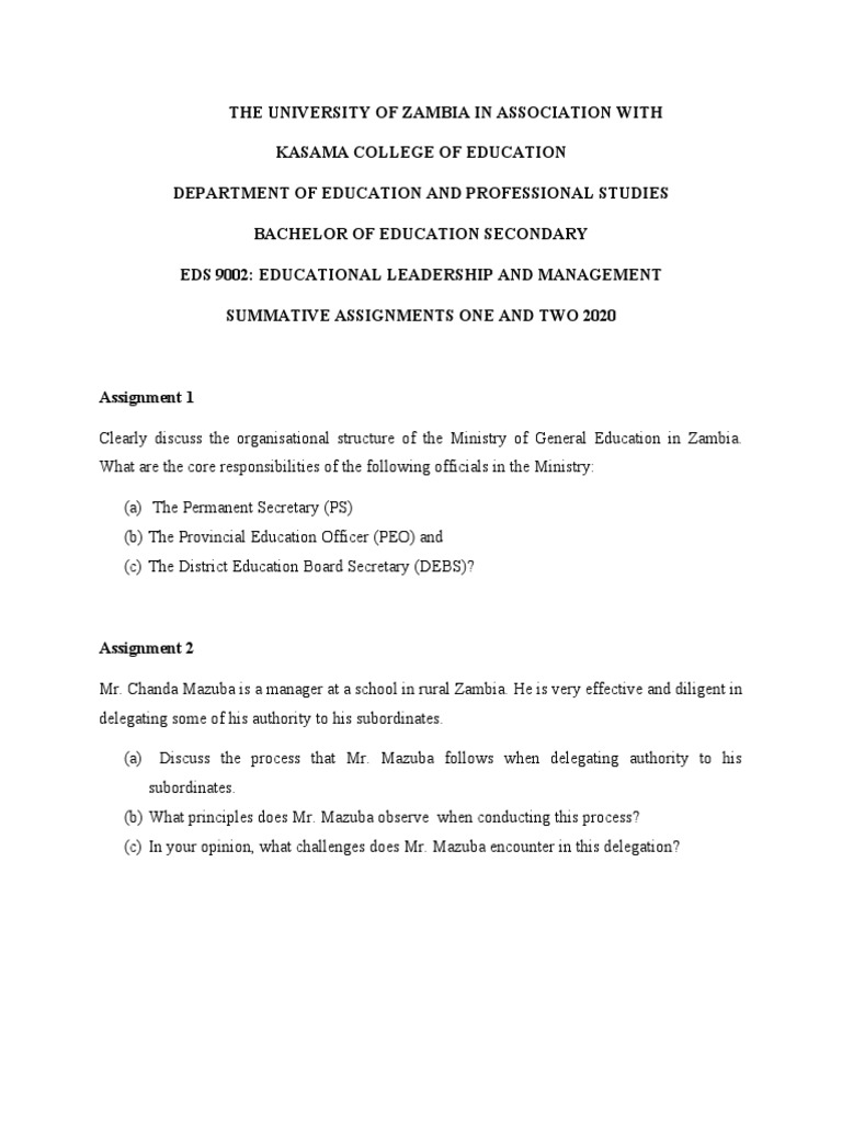 2020 Eds 9002 Elelm Bed Secondary Assignment 1 and 2 | PDF