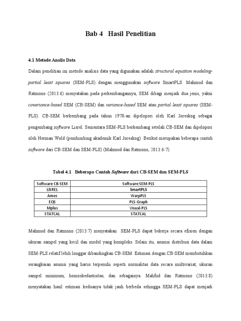 Bab 4. Hasil Olah Data SmartPLS Lengkap | PDF