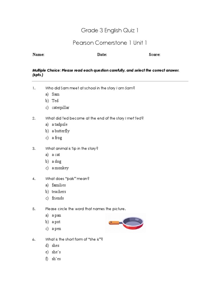 Quiz 1 Pearson Cornerstone 1 Unit 1 | PDF