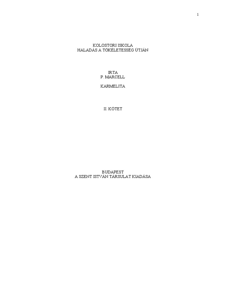 Kolostori Iskola | PDF