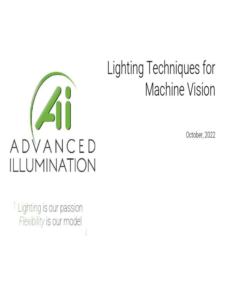 Lighting Techniques For Machine Vision | PDF | Infrared | Optical Filter