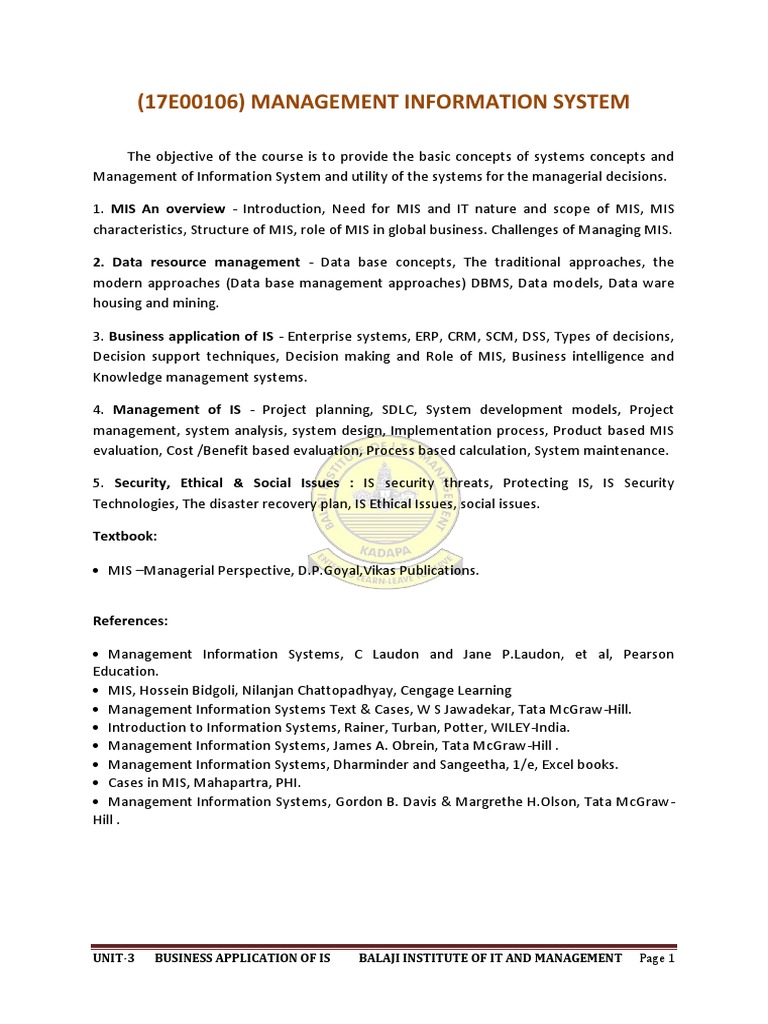 MIS Concepts and Business Applications | PDF | Feasibility Study | Management Information System