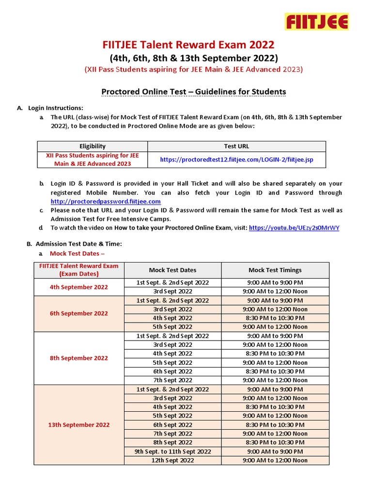 Guidelines FTRE 12pass 4th Sept 2022 | PDF | Mobile Device | Desktop ...