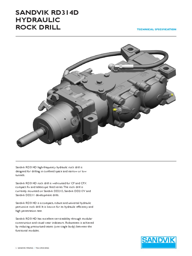Sandvik RD314D TS2-139 - 01 | Download Free PDF | Drill | Drilling