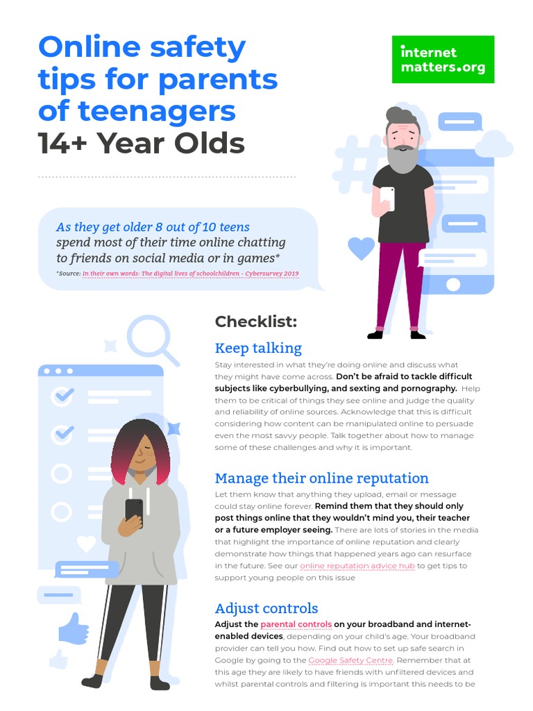 Internet Matters Online Safety Age Guide 14plus | PDF | Privacy ...