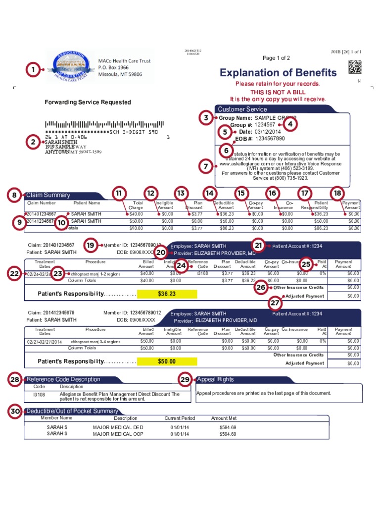 Sample Eob | PDF | Estudios de idiomas extranjeros | Hogar, jardinería ...
