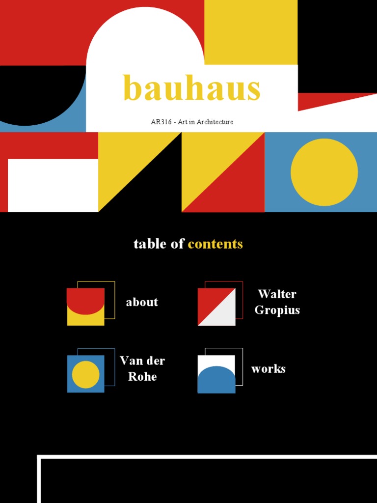 Bauhaus Art and Architecture in 40 Characters | PDF | Aesthetics | The Arts