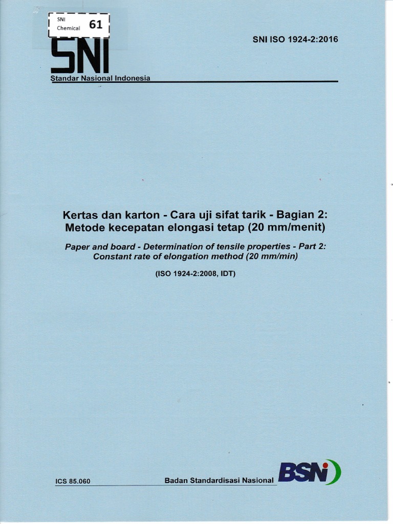 Sni Iso 1924-2 2016 | PDF