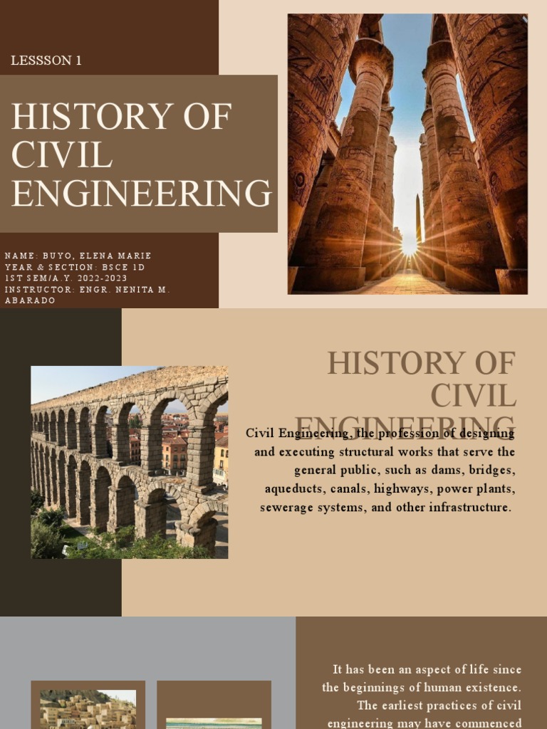 History of Civil Engineering Overview | PDF | Civil Engineering ...