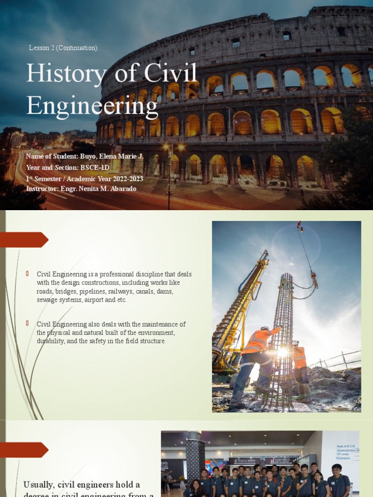 L2 History of Civil Engineering | PDF | Engineering | Civil Engineering