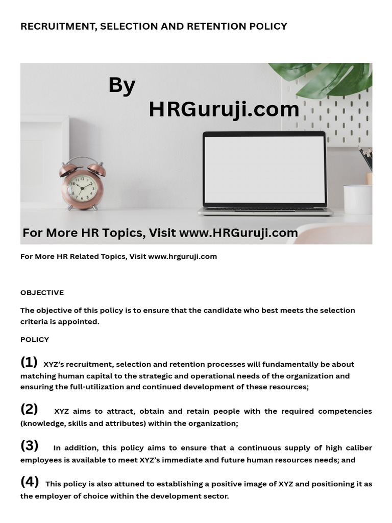 Recruitment Policy | PDF | Recruitment | Employment