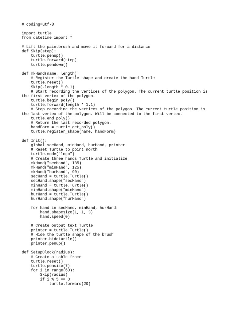 Turtle Clock Pdf Vertex Geometry Workweek And Weekend 