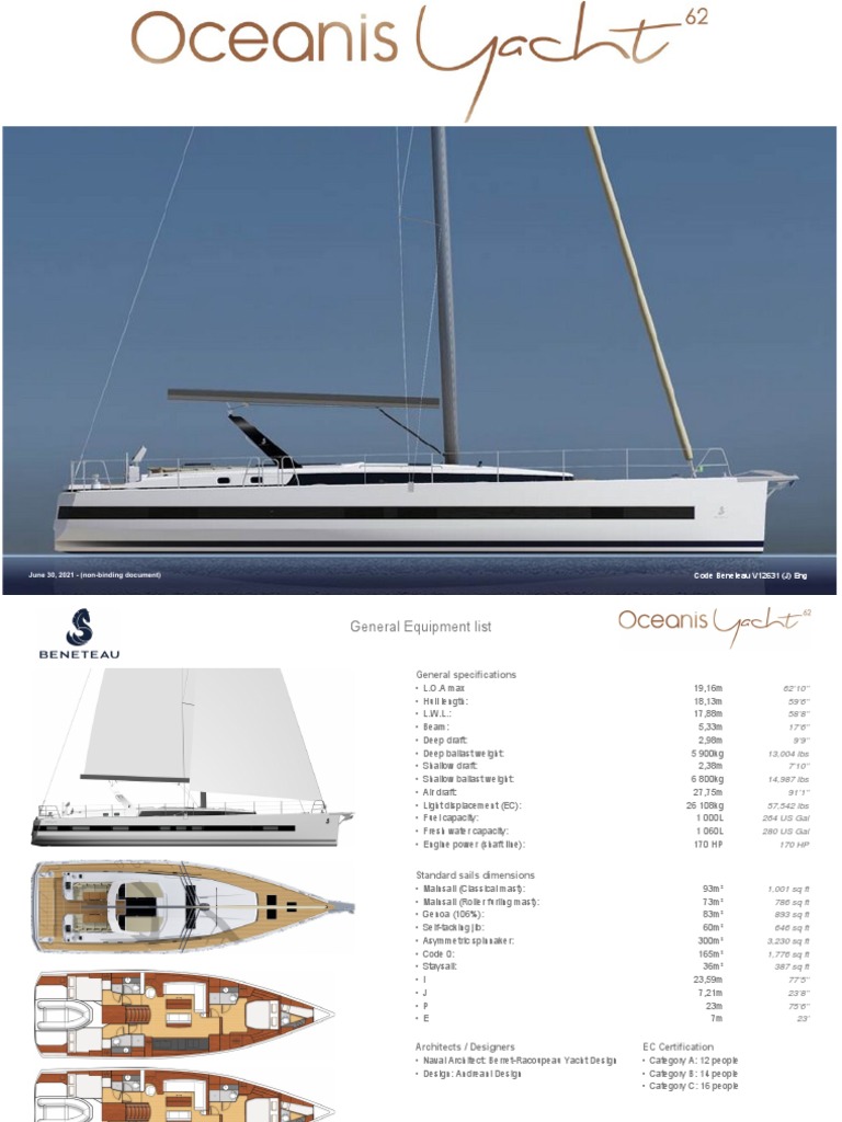 Yacht 62 | PDF | Bed | Sail