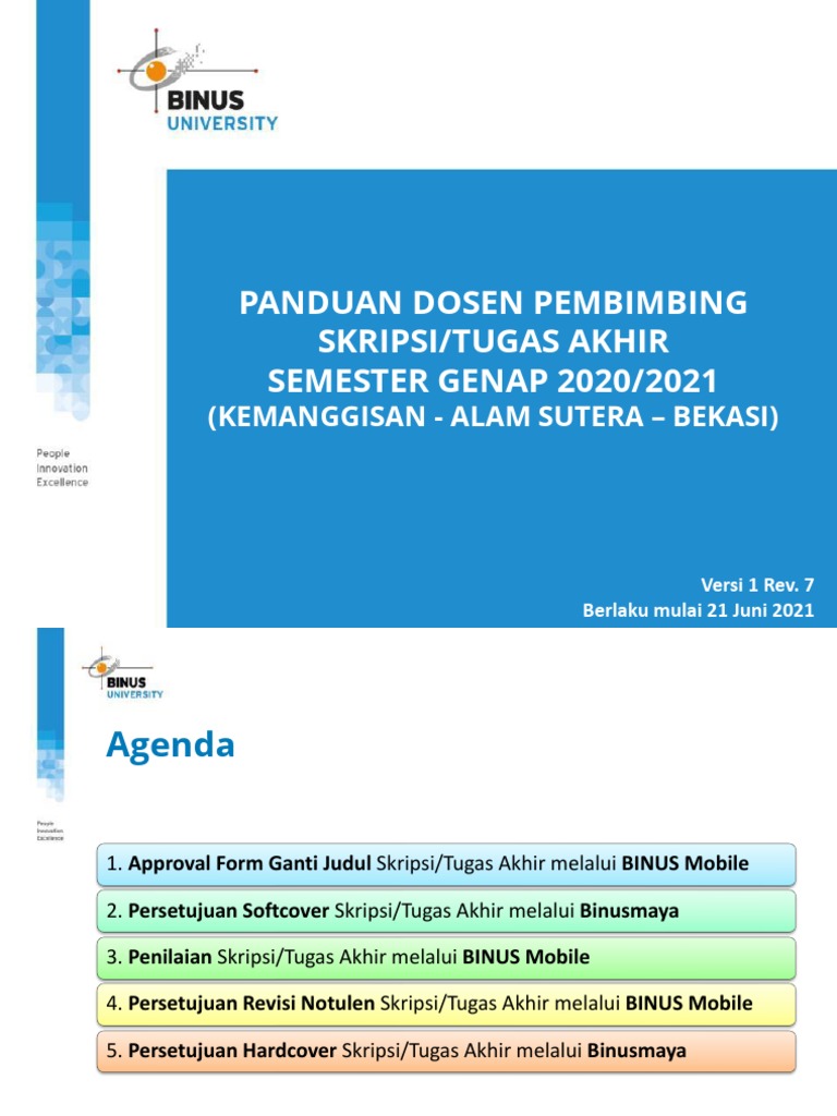 Panduan Dosen Pembimbing Skripsi Tugas Akhir-R7 | PDF
