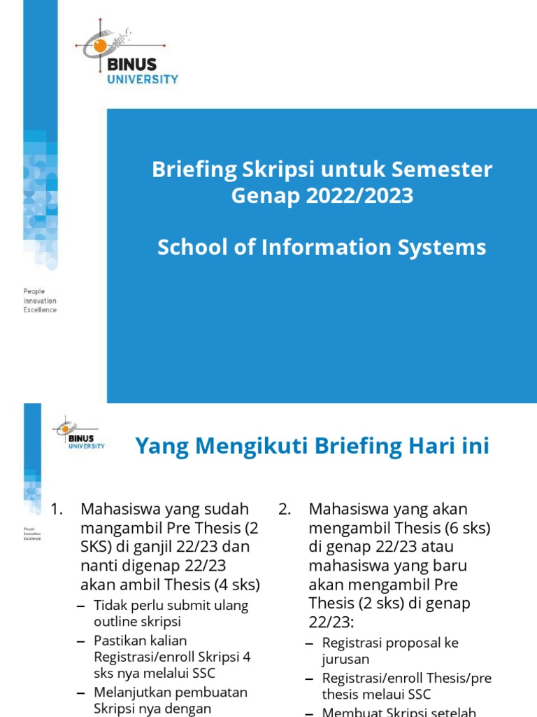 Panduan Skripsi Semester Genap 2022/2023 | PDF